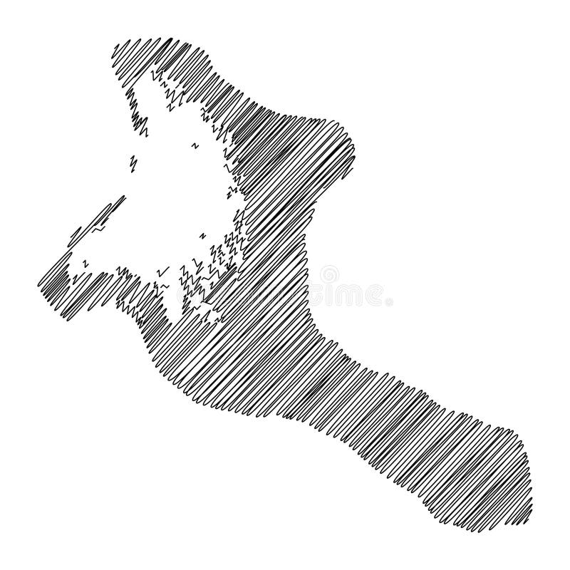 Kiribati Thread Map Line Vector Illustration Stock Vector ...