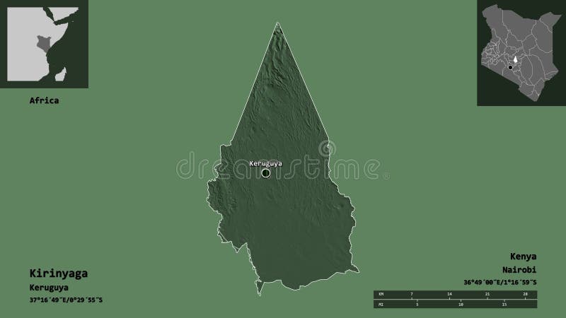 Kirinyaga, County of Kenya,. Previews. Administrative Stock ...