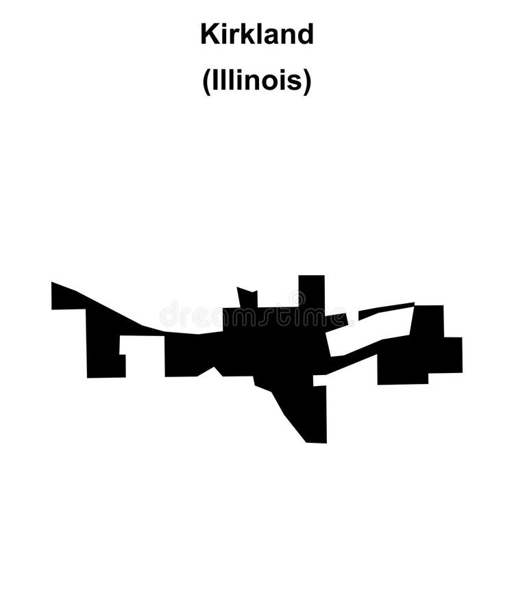 Kirkland outline map stock vector. Illustration of silhouette - 387243972