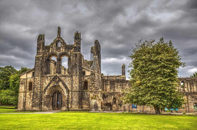 Kirkstall Abbey. stock image. Image of kirkstall, stone - 74062065