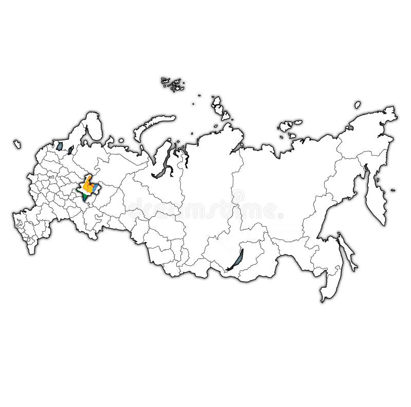 Kirov Oblast on Administration Map of Russia Stock Illustration ...