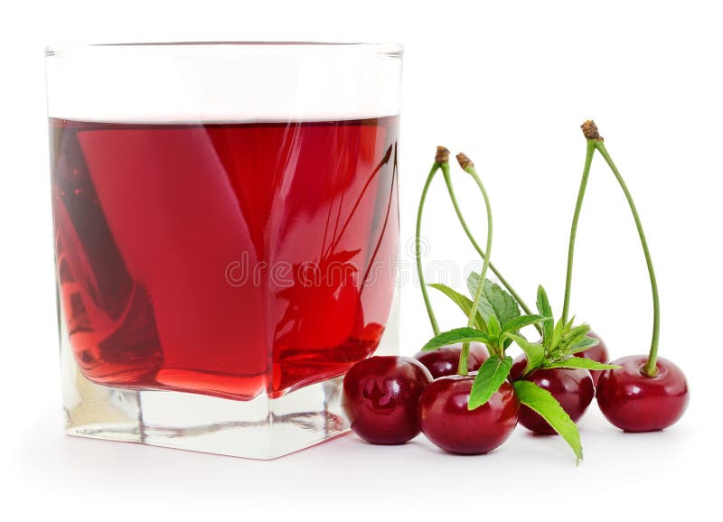 Kirschen Und Ein Glas Kirschsaft Stockbild - Bild von beere ...