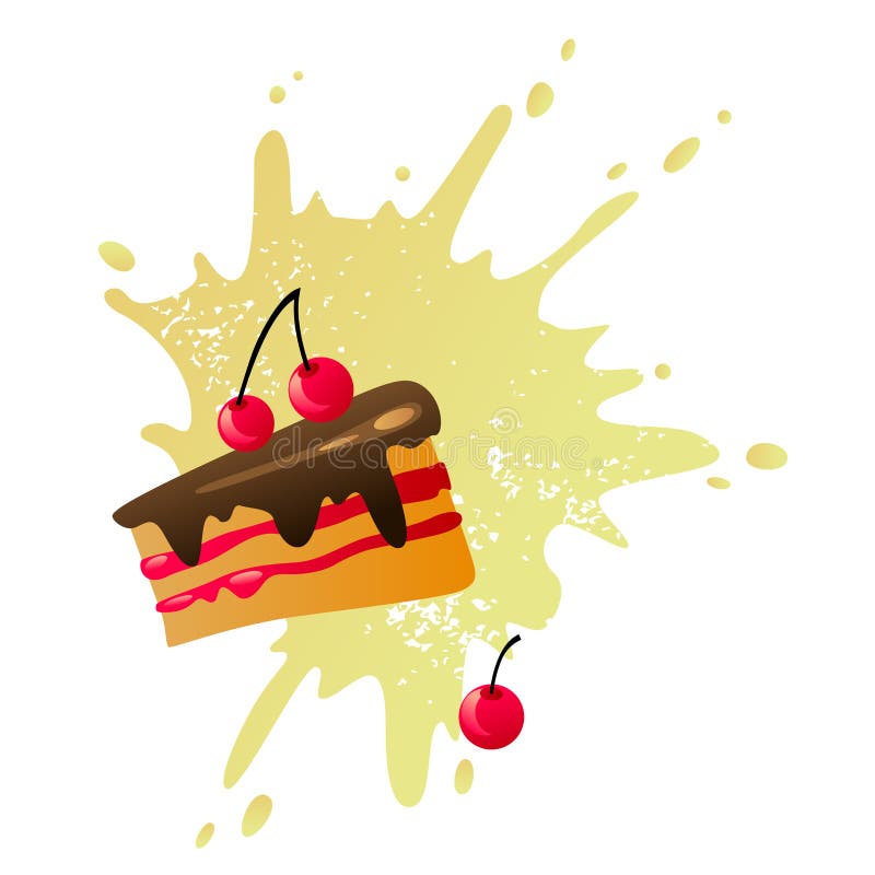 Kirschkuchen Cartoon-Charakter Mit Nope Ausdruck Vektor Abbildung ...