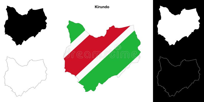 Kirundo outline map stock vector. Illustration of blank - 356540669