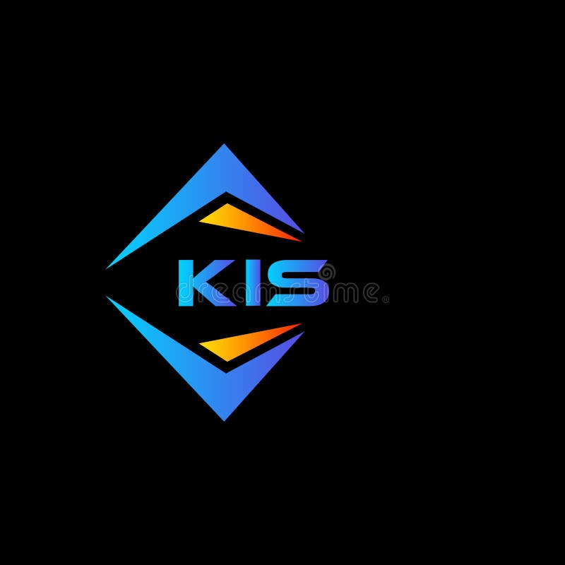 KIS Abstract Technology Logo Design on Black Background. KIS Creative ...