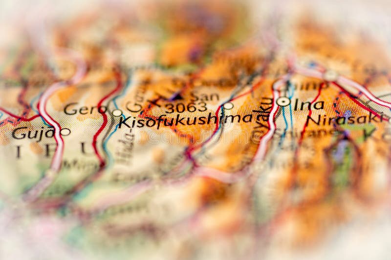 Kiso Fukushima, Japan Highlighted on a World Map Stock Photo - Image of ...