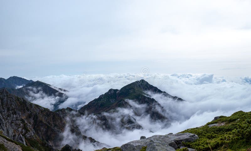 Kiso Mountain Range in Nagano Prefecture Stock Photo - Image of autumn ...