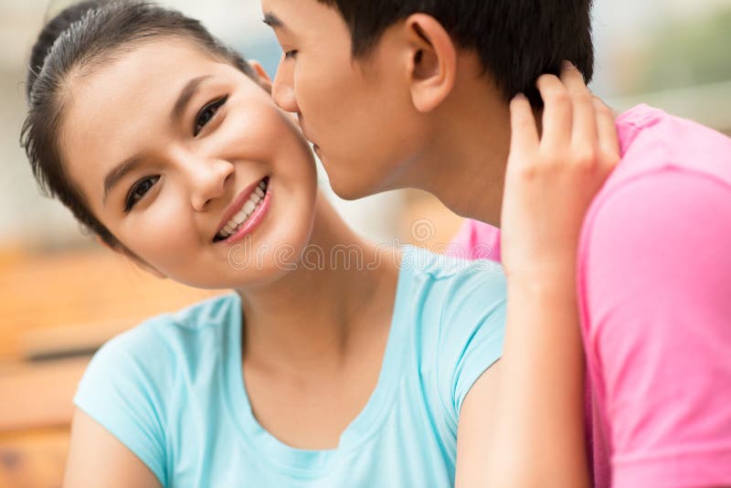 Almost kiss stock image. Image of attractive, happiness - 26883955