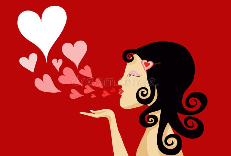 Kiss Sending Woman Stock Illustrations – 145 Kiss Sending Woman Stock ...