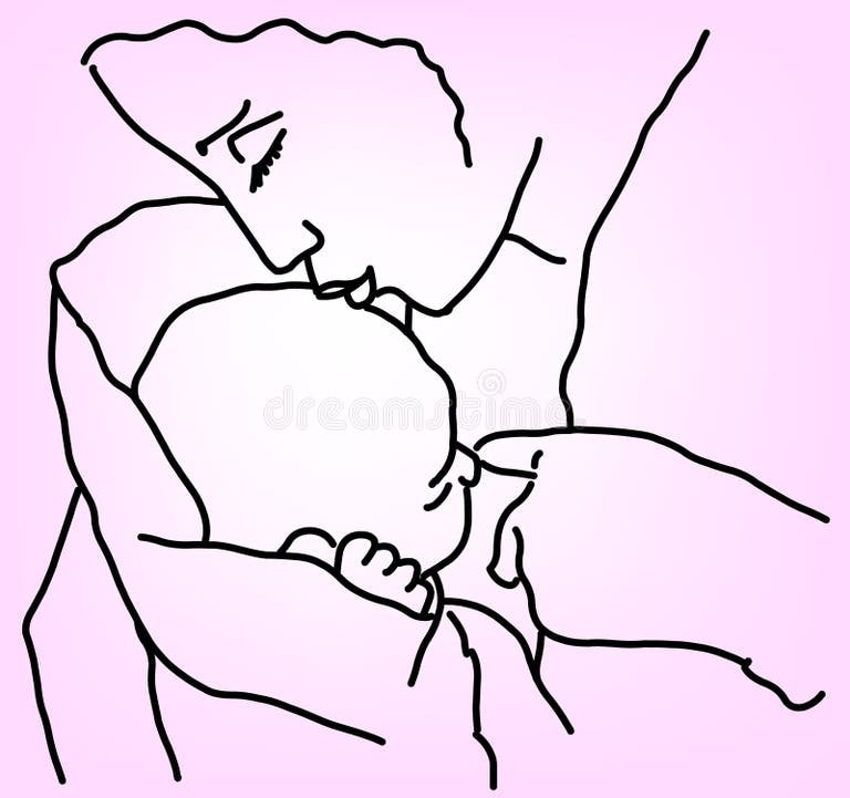 Kiss stock vector. Illustration of feeding, care, chest - 8114341