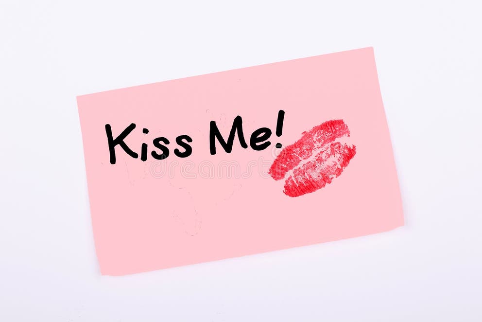 Kiss Me Note stock photo. Image of relationship, valentine - 42986398