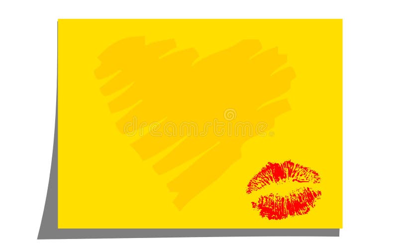 Kiss note stock illustration. Illustration of affectionate - 11085137