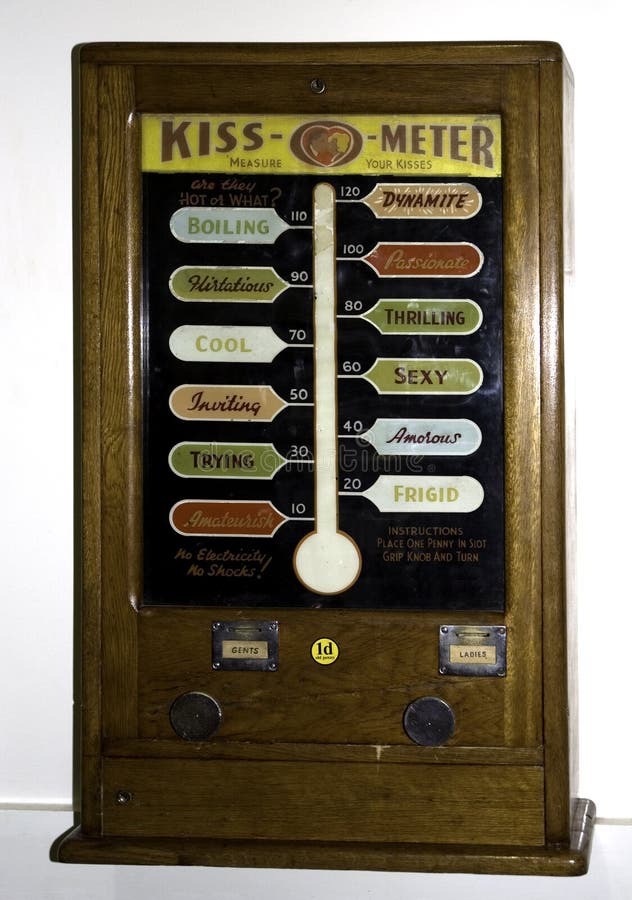 Kiss-o-meter Machine stock image. Image of thrilling - 59850221