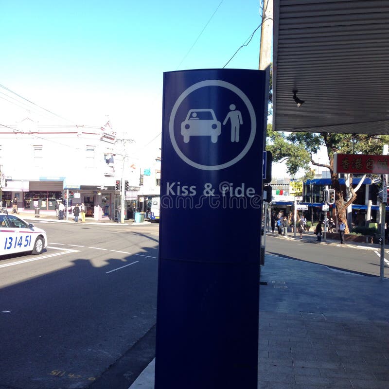 Kiss and Ride road sign stock photo. Image of blue, route - 25730958