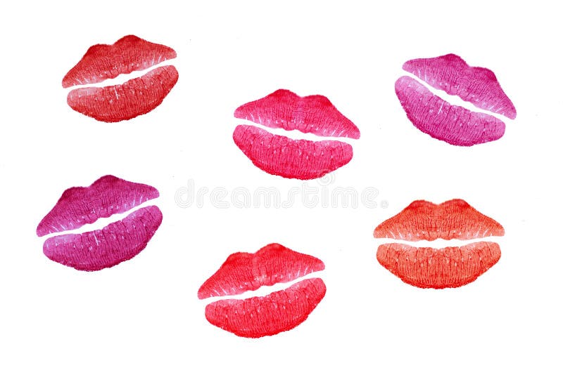 Kisses on paper stock photo. Image of valentine, romantic - 7537846