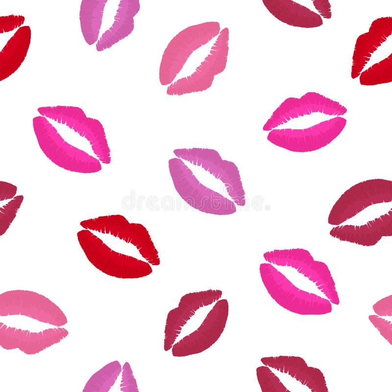Kisses Seamless Pattern. Vector Illustration Stock Illustration ...