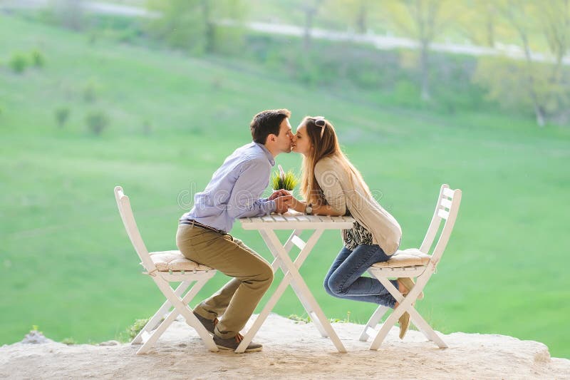 Kissing Couple stock photo. Image of cheerful, beautiful - 57169040