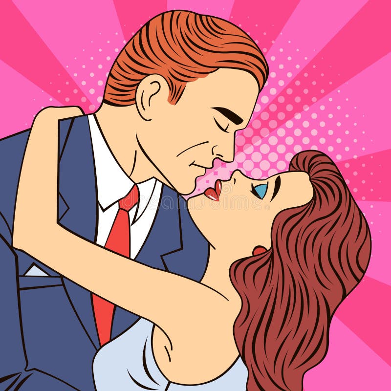 Couple Kissing Romantic Stock Illustrations 6 170 Couple Kissing