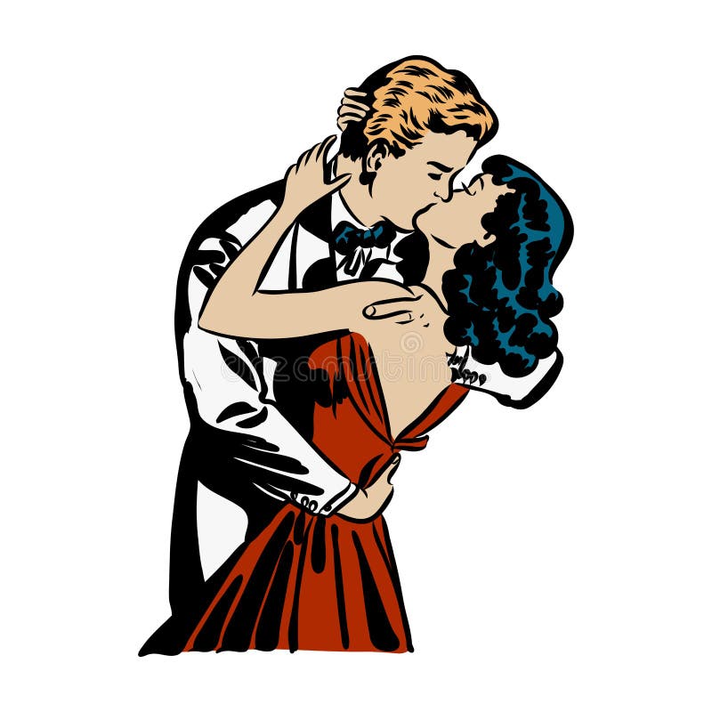 Kissing Couple Pop Art Stock Illustrations 294 Kissing Couple Pop Art