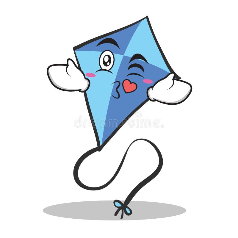 Kissing Face Moon Cartoon Character Stock Vector - Illustration of ...