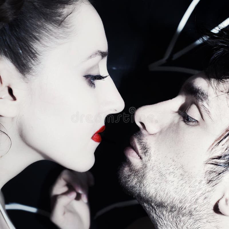 Kissing Young Men and Women Stock Photo - Image of view, women: 67753386