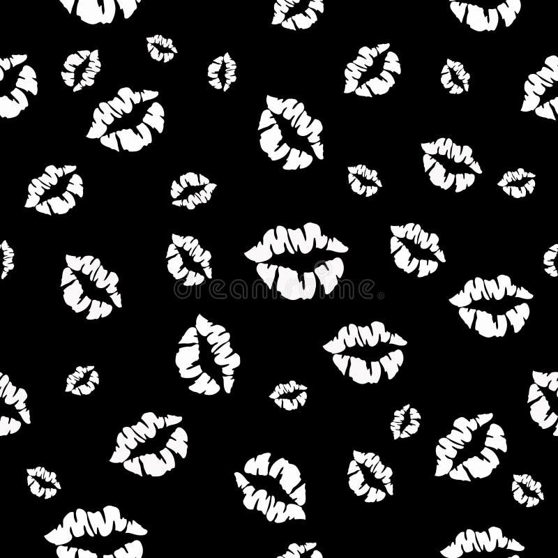 Kissy Lips Seamless Pattern Stock Vector - Illustration of item, vector ...