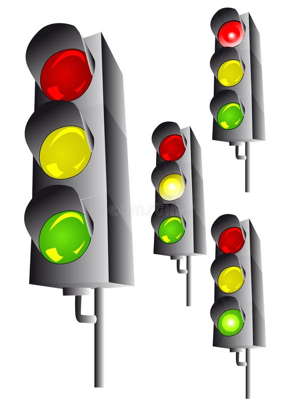 Kit burning traffic light stock vector. Illustration of illuminated ...