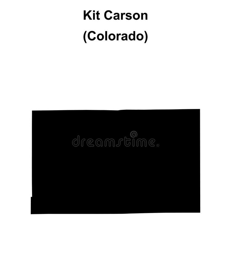 Kit Carson outline map stock vector. Illustration of silhouette - 357886858