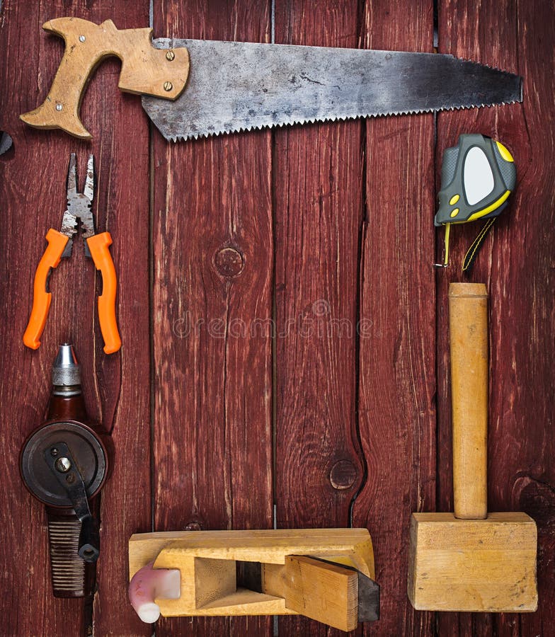 Kit of Construction Tools and Instruments Stock Image - Image of borer ...