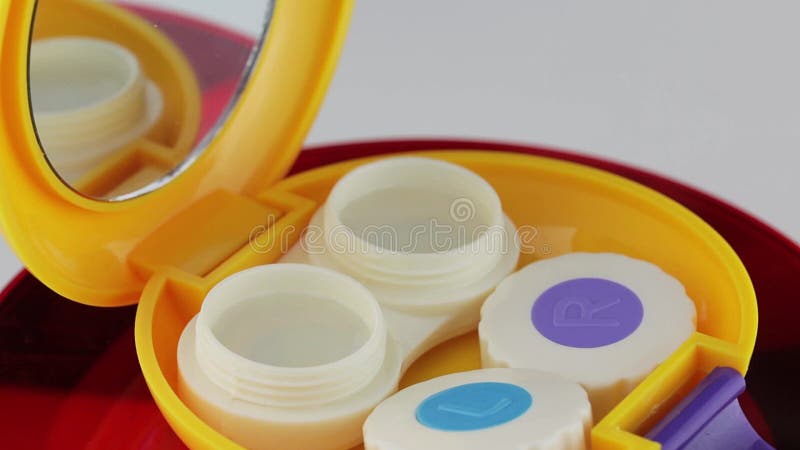 Kit Storage Contact Lens Rotates on the Stand Stock Video - Video of ...