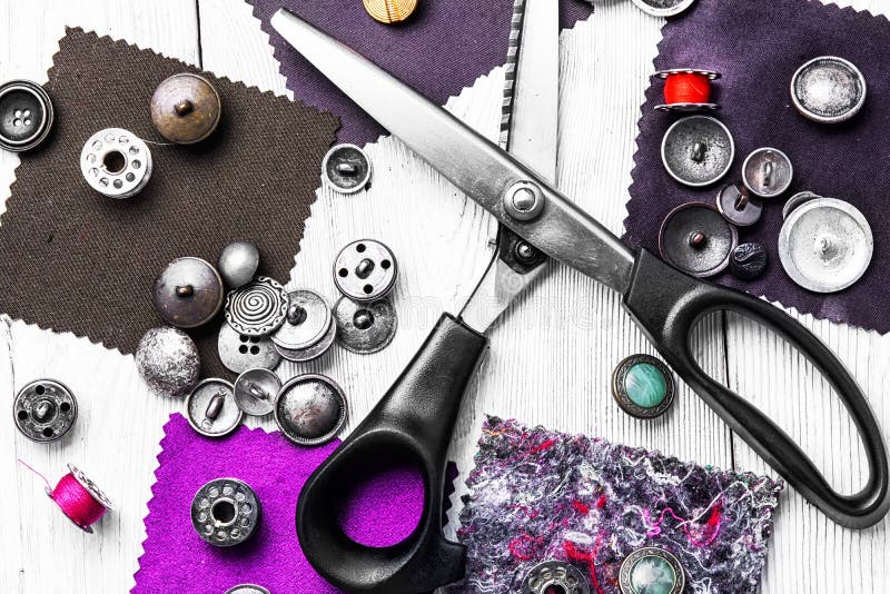 Kit tool for sewing stock image. Image of reel, clothing - 84895917