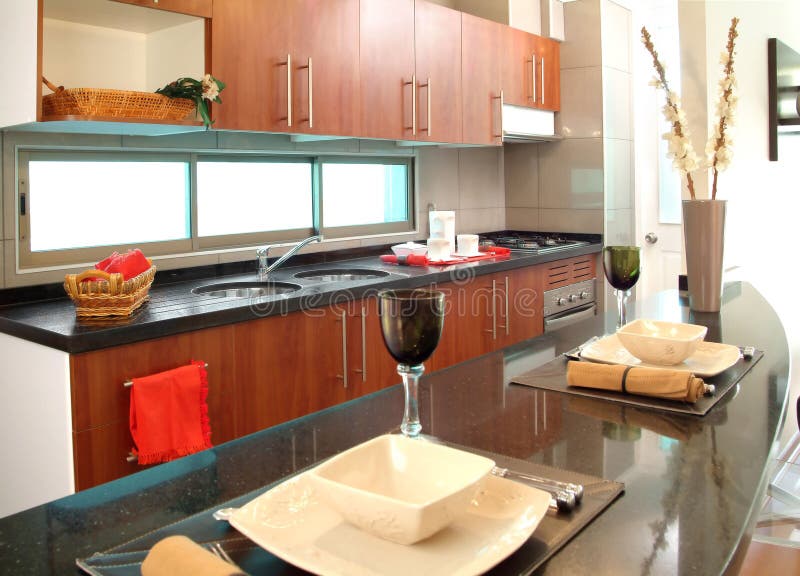 Kitchen stock image. Image of furniture, cooking, investment - 3555287