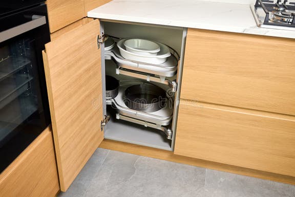 Kitchen Access Mechanism Magic Corner for Blind Corner Cabinets Pushed ...