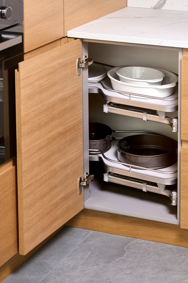 Kitchen Access Mechanism Magic Corner for Blind Corner Cabinets Pushed ...