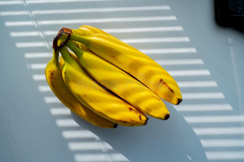 Kitchen Aesthetics: a Banana Gleaming in the Daylight Stock Image ...