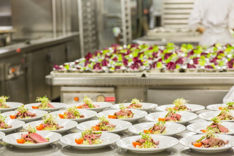 Kitchen Appetizer Prep stock image. Image of meal, cold - 62837037