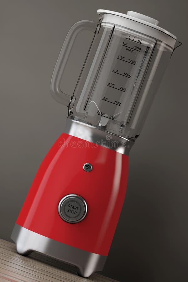 Kitchen Appliance Concept. Modern Electric Blender. 3d Rendering Stock ...