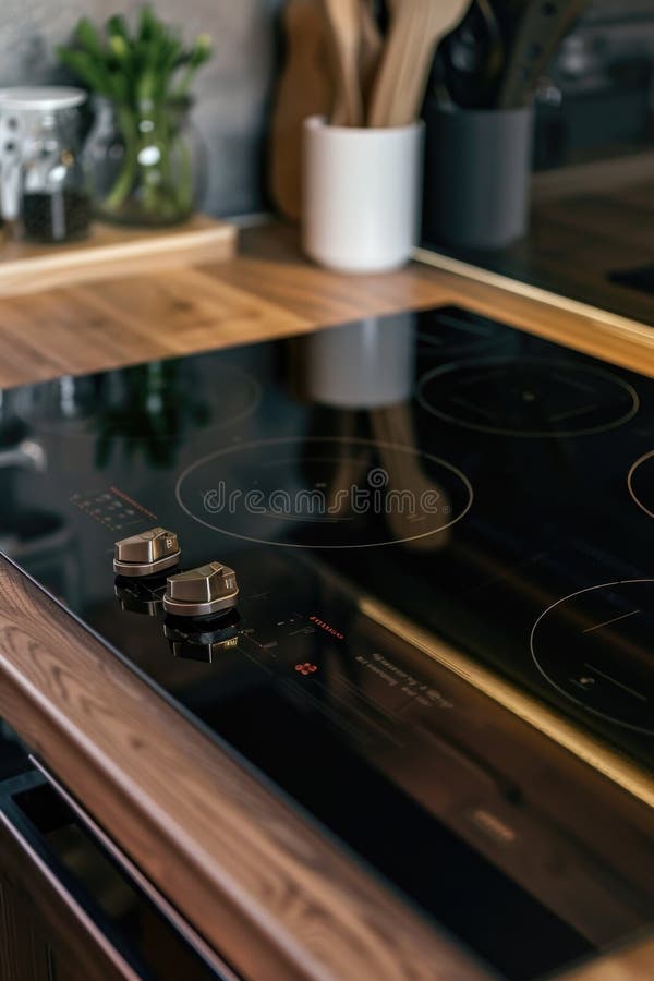 A Kitchen Appliance with a Glass-top Cooking Surface and a Gas Burner ...