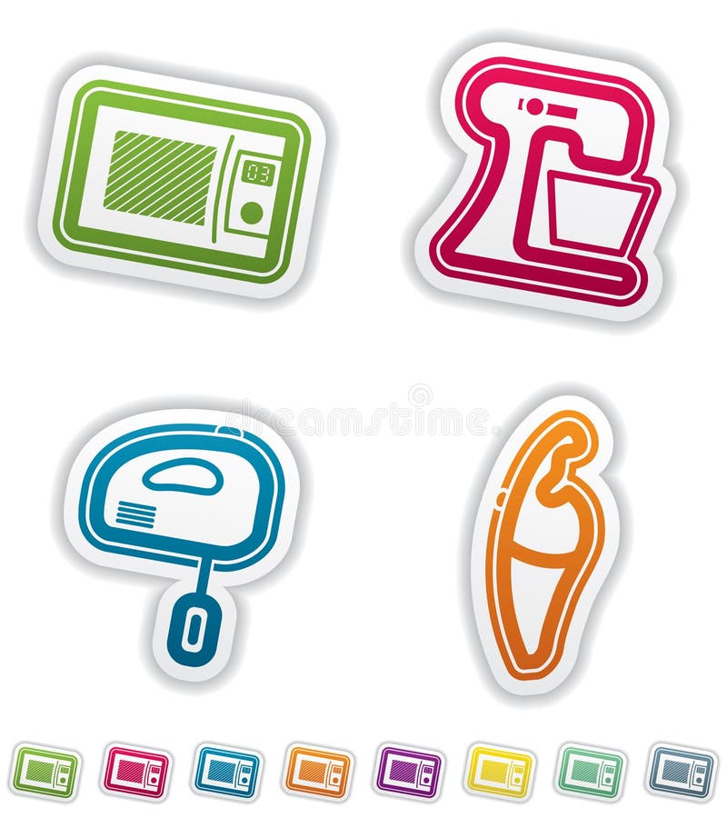 Home Appliances Stickers Stock Illustrations – 61 Home Appliances ...