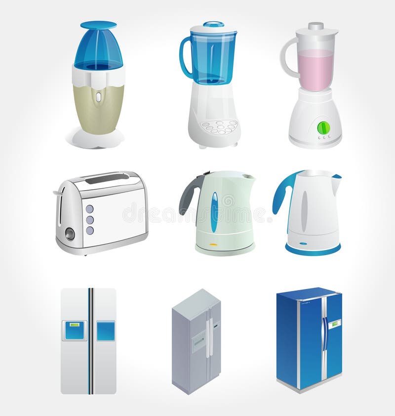 Kitchen Appliances stock vector. Illustration of shake - 24938041