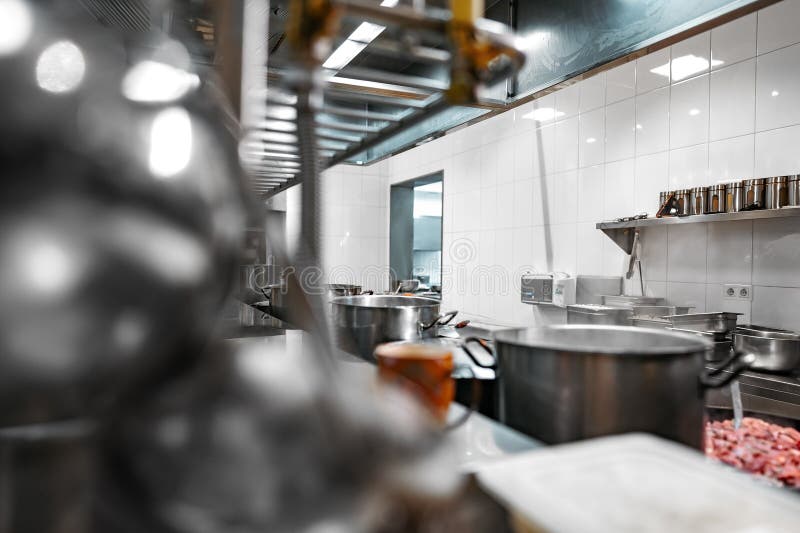 Kitchen Appliances in Professional Kitchen in a Modern Restaurant Stock ...