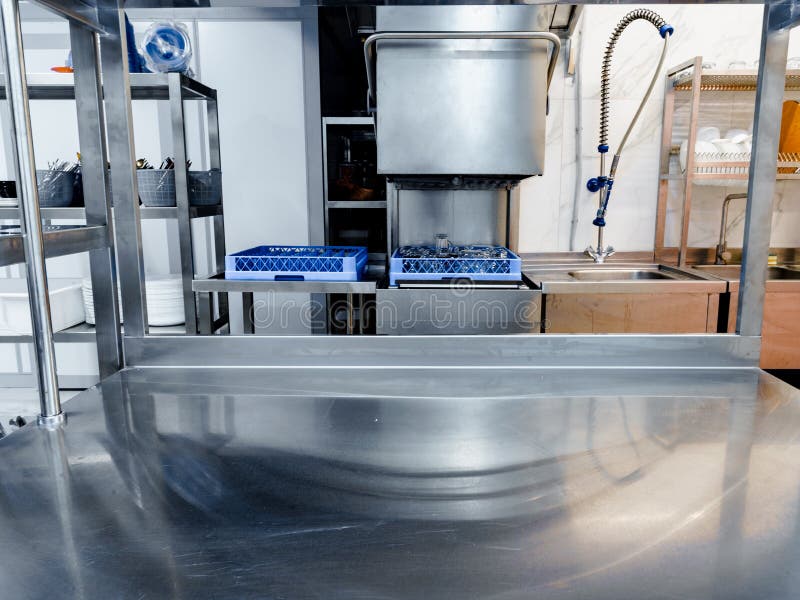 Kitchen Appliances in Professional Kitchen in a Restaurant Stock Photo ...