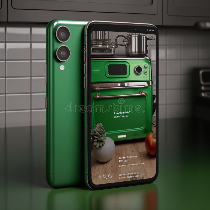 Kitchen Appliances on a Smart Phone. 3d Render Illustration Stock ...