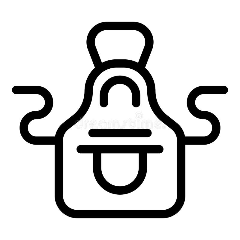 Kitchen Apron Icon Showing Cooking and Baking Stock Illustration ...