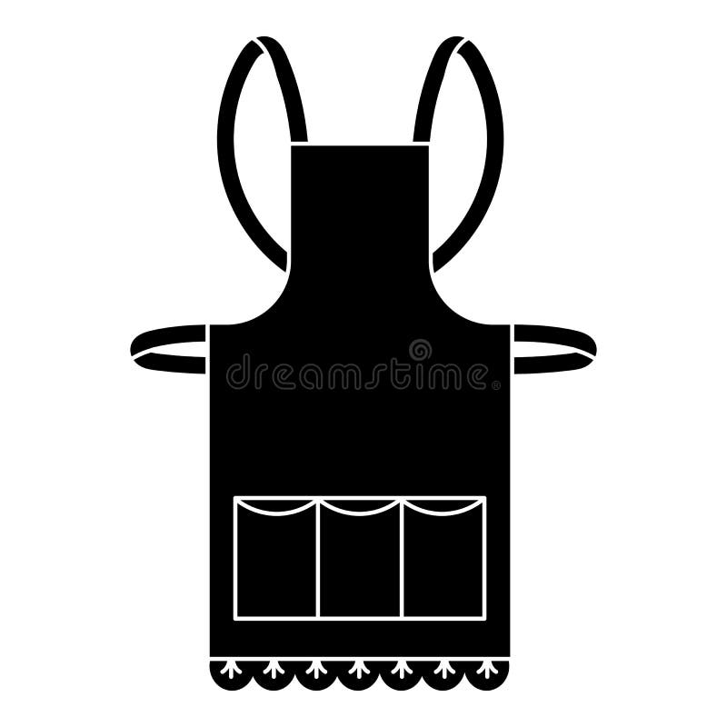 Kitchen Apron Icon, Simple Style Stock Vector - Illustration of garment ...