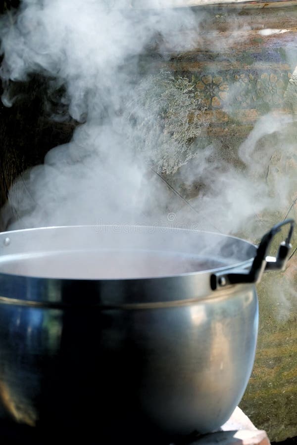 White Smoke from a Hot Cooking Pot Stock Photo - Image of cook, cooking ...