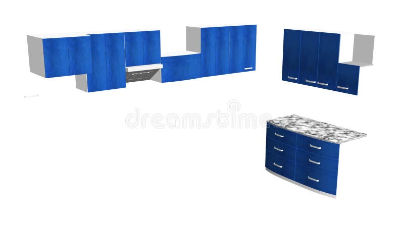 Kitchen Assembling.Time-lapse 3d Animation Stock Video - Video of ...