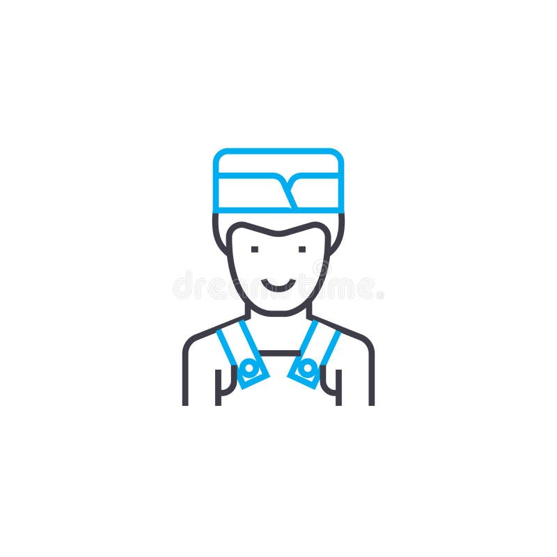 Kitchen Assistant Linear Icon Concept. Kitchen Assistant Line Vector ...
