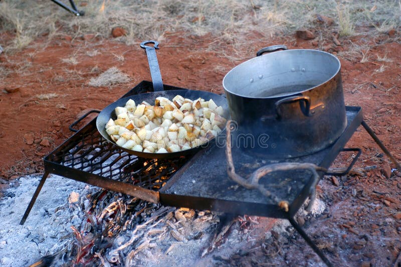 Kitchen in the Australian Bush Stock Photo - Image of campsite, nature ...