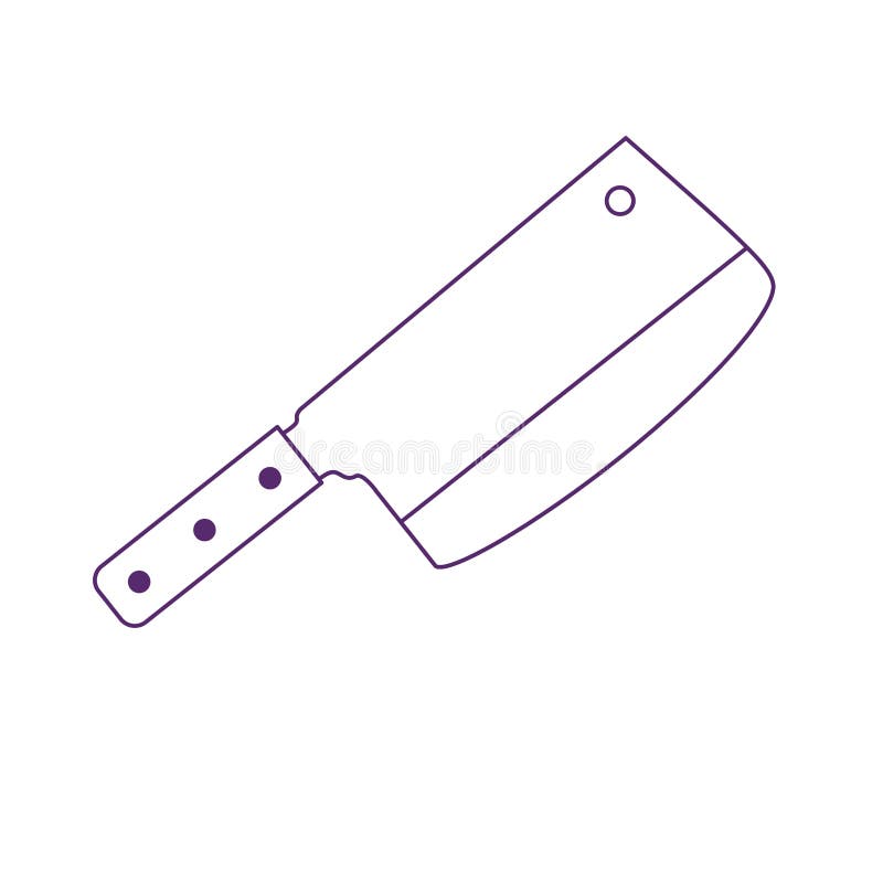 Kitchen ax cutlery icon stock illustration. Illustration of cooking ...